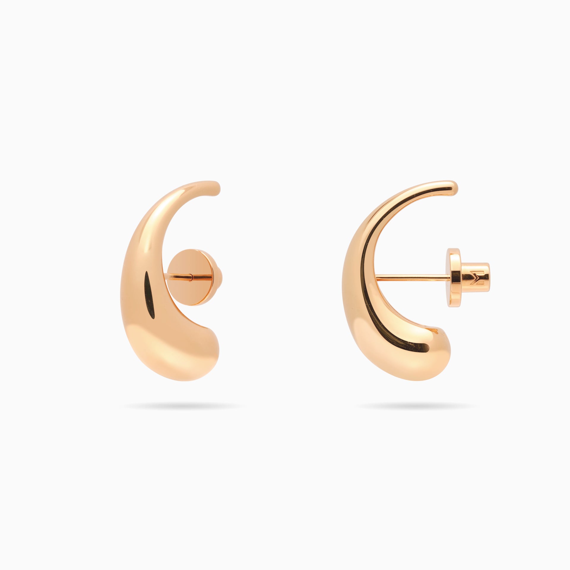 Abstract Curved Waterdrop Drop Earrings – Meulien