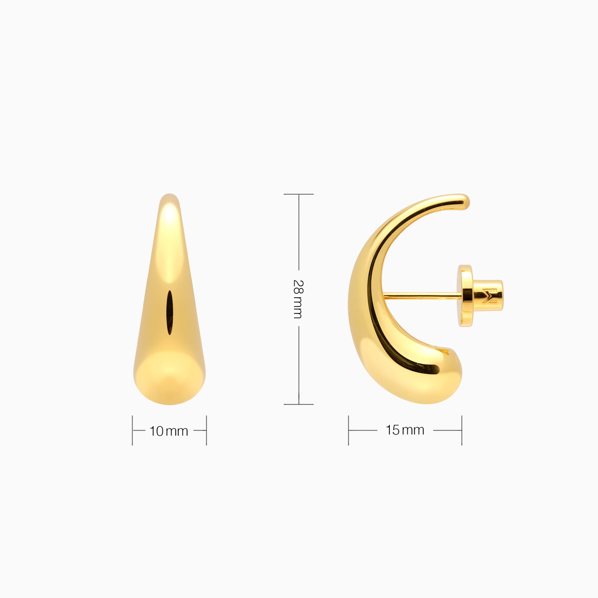 Abstract Curved Waterdrop Earrings – Meulien